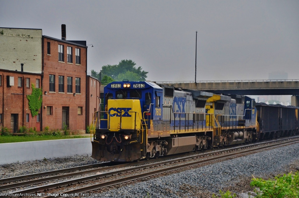 CSX 7613 & 7377 front a coke train.